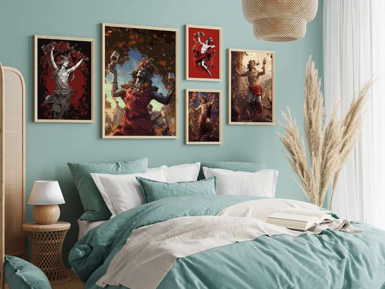 DIONYSUS Posters Illustration Greek Mythology Set of 6 - Etsy
