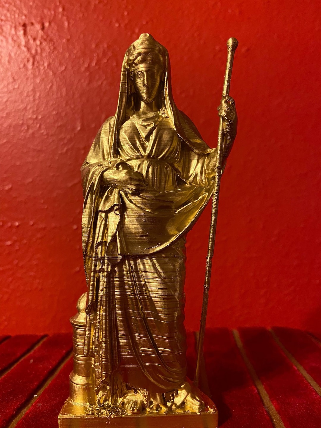 Hestia (vesta), Goddess of the Hearth and Home, Gold Color Lararium - Etsy