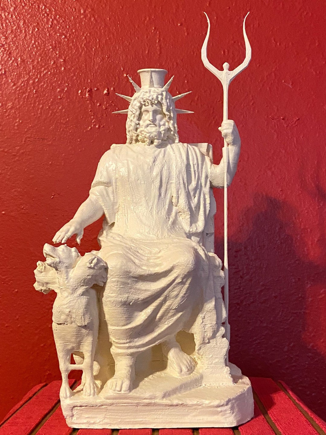 Helios-serapis With Solar Crown Enthroned and Cerberus - Etsy