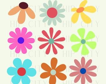 Daisy Flower PNG File Retro Daisy SVG Spring - Etsy Canada