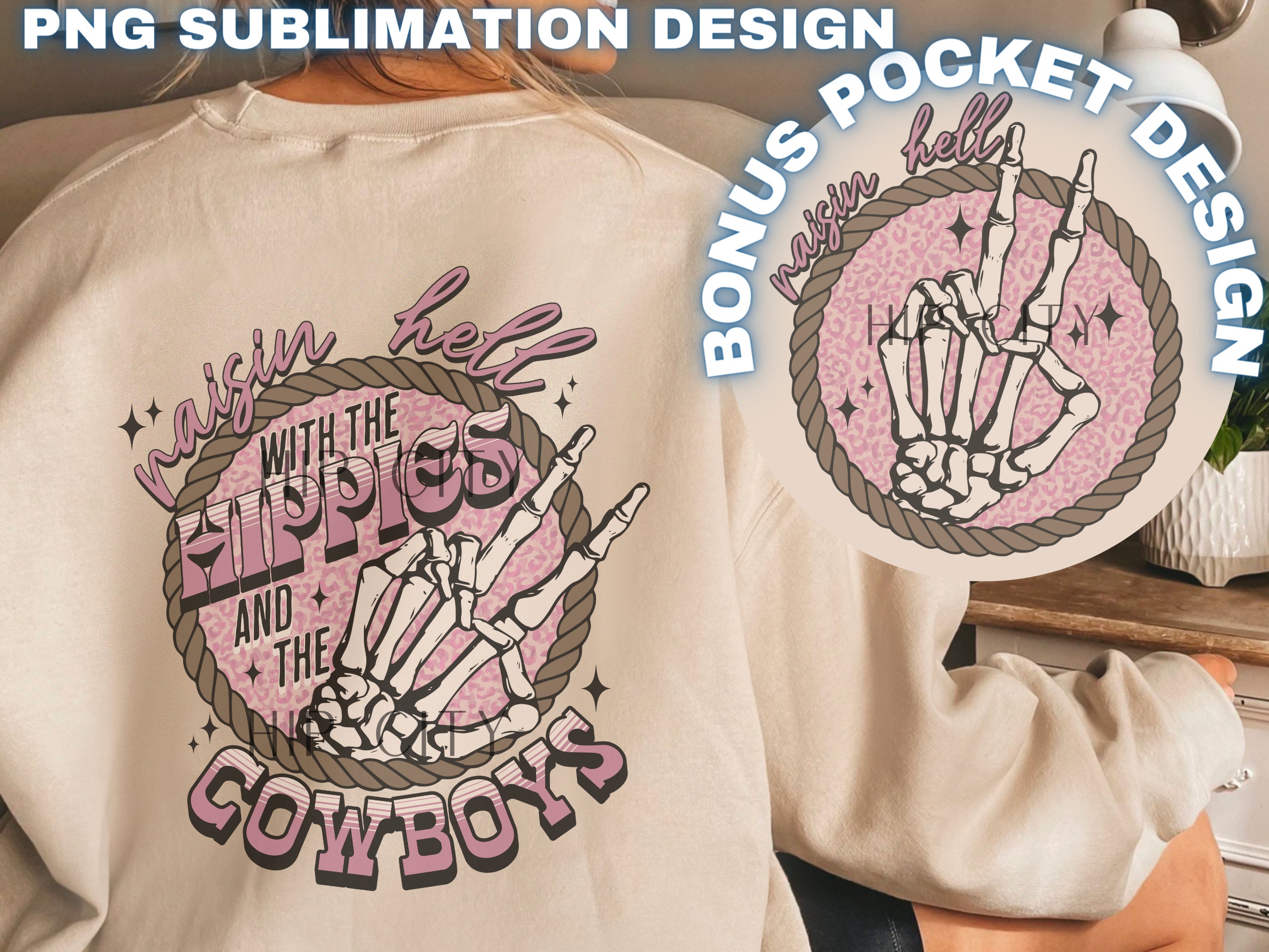 With the Hippies and the Cowboys PNG- Sublimation Download- Tshirt ...