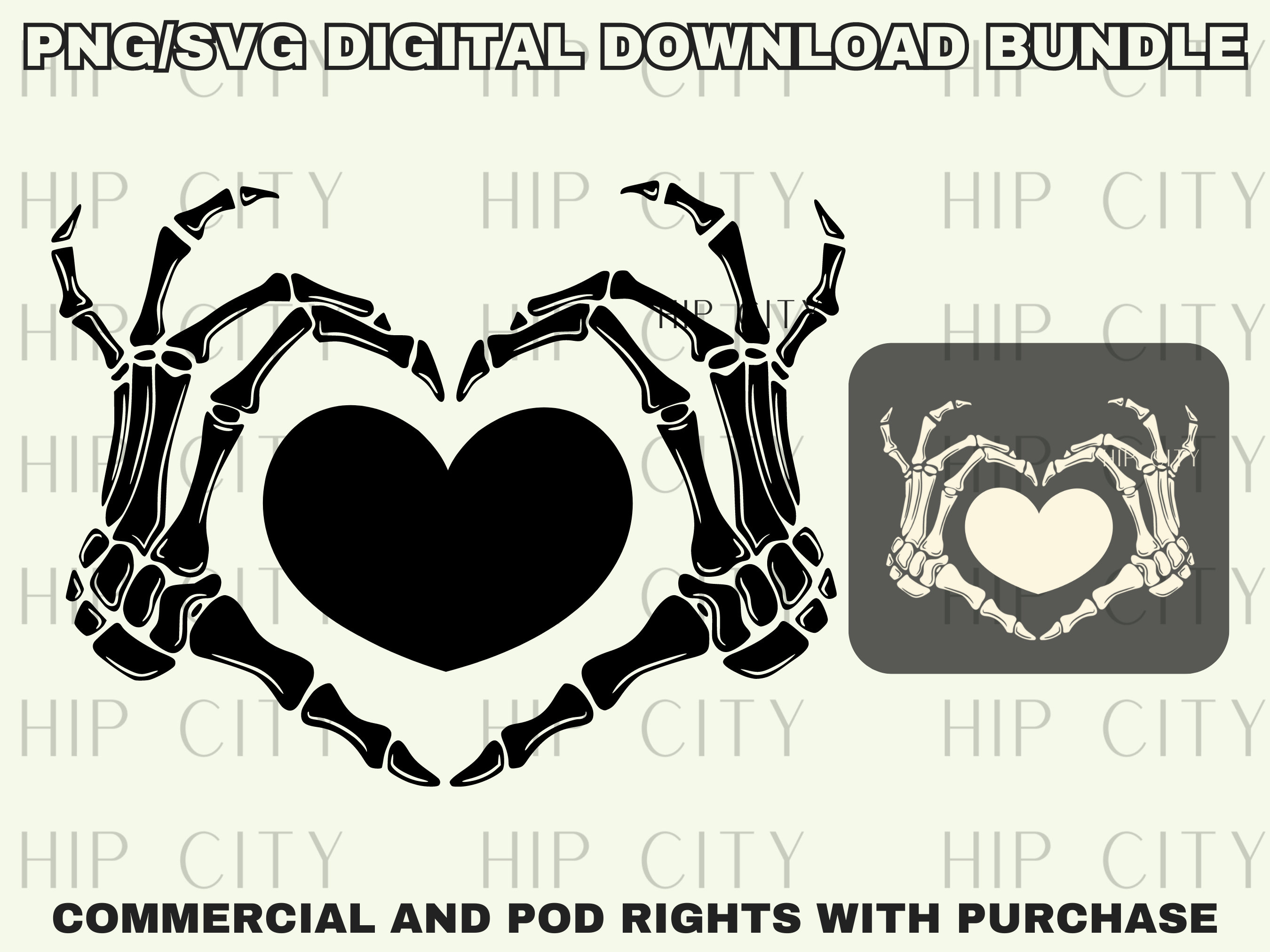 Skeleton Hands SVG Skeleton Hands Heart SVG Halloween Heart - Etsy