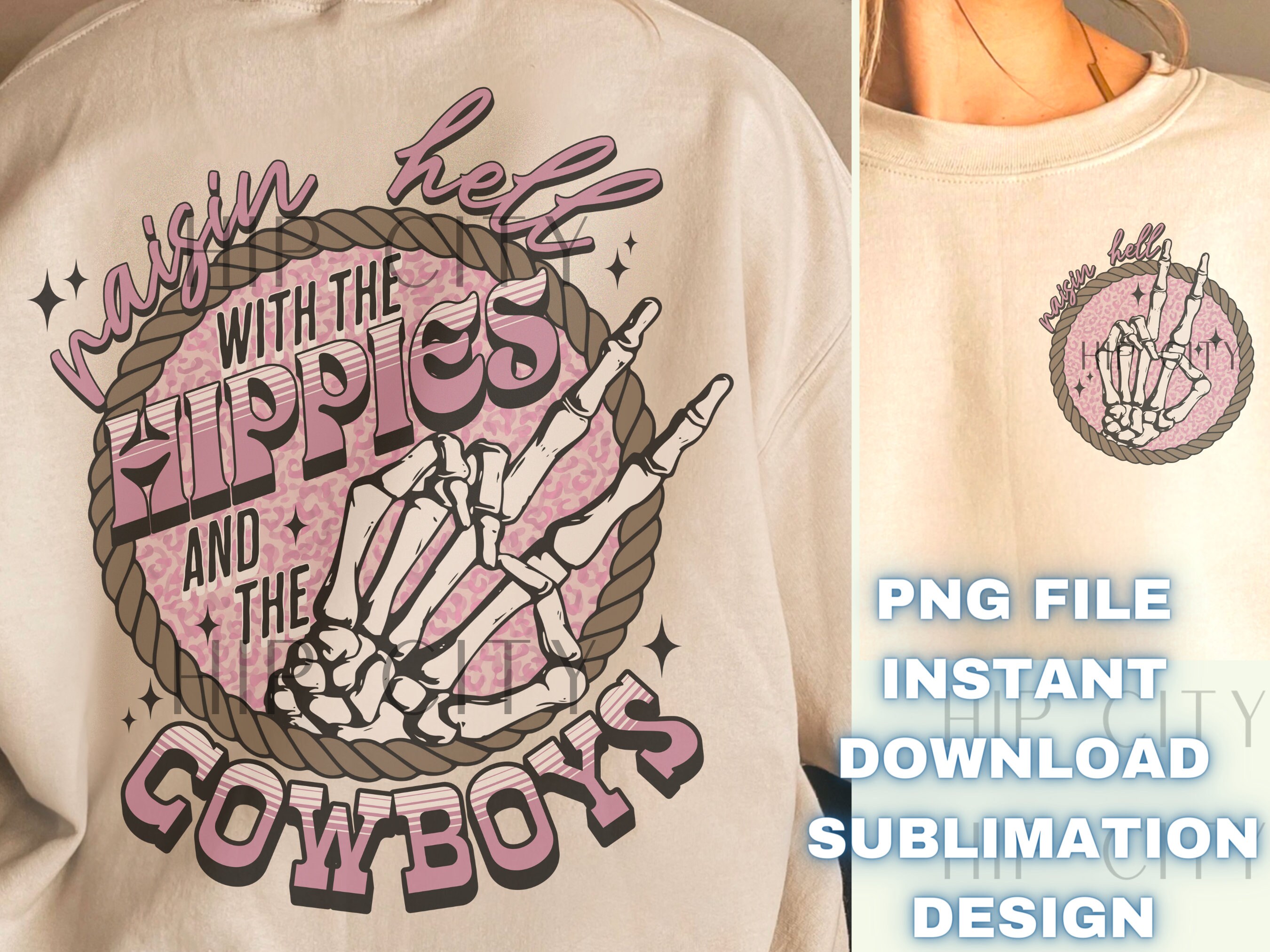 With the Hippies and the Cowboys PNG- Sublimation Download- Tshirt ...