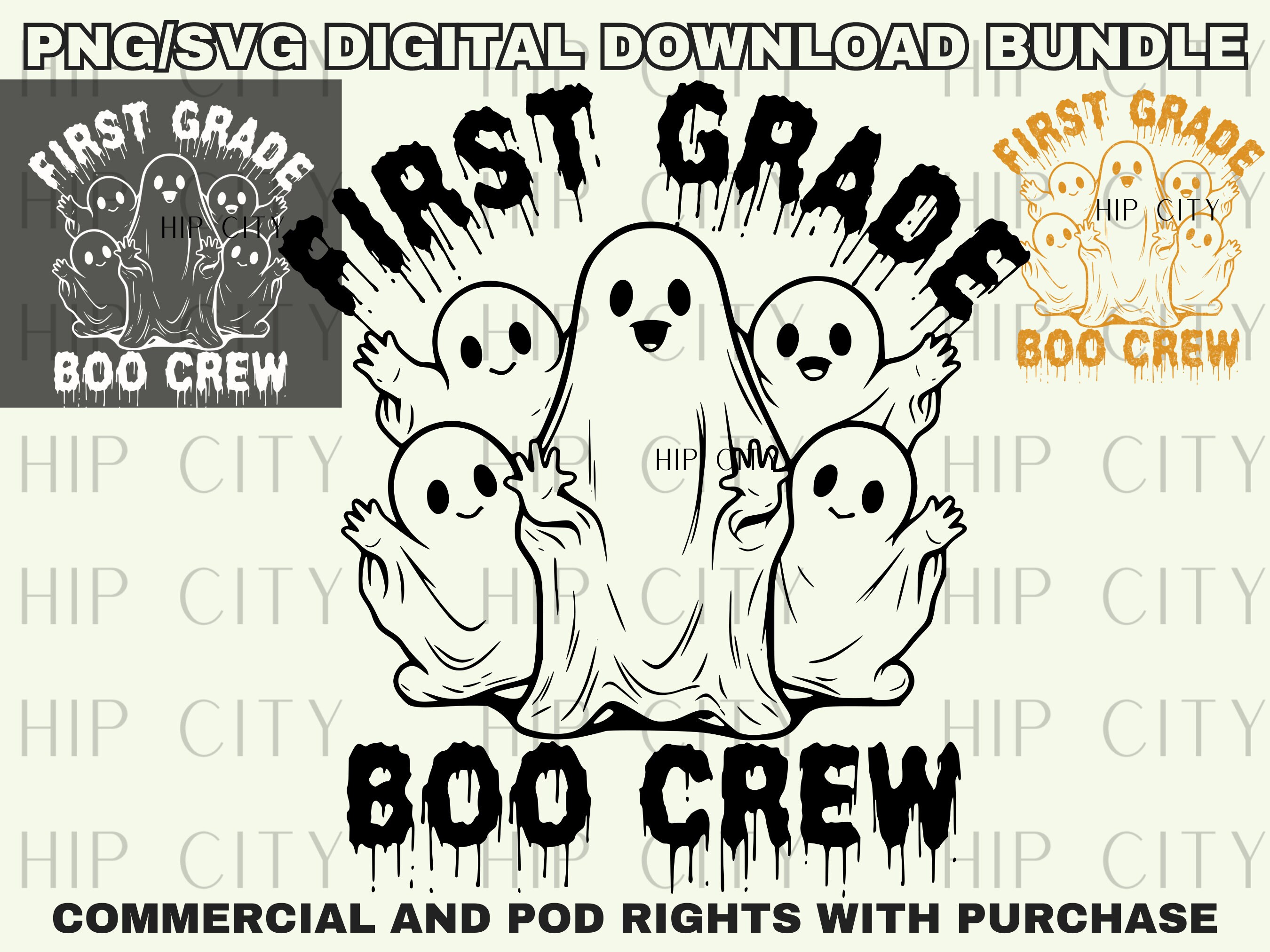First Grade Teacher SVG Ghost SVG Boo Crew SVG Spooky Season Png Cute ...