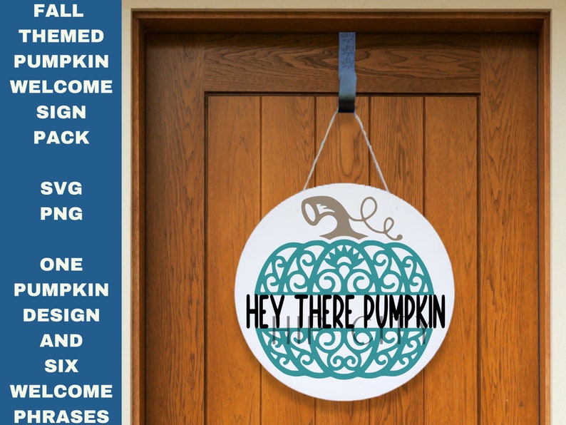 Welcome Fall SVG PNG Bundle Fall Door Hanger Hey There - Etsy