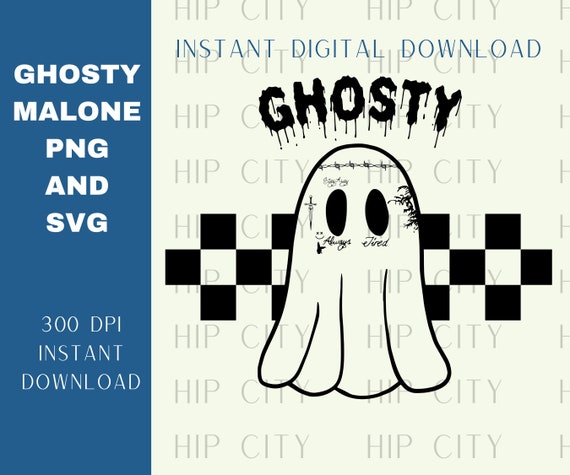 Ghost Malone PNG Ghost Malone SVG Ghosty Malone Digital - Etsy