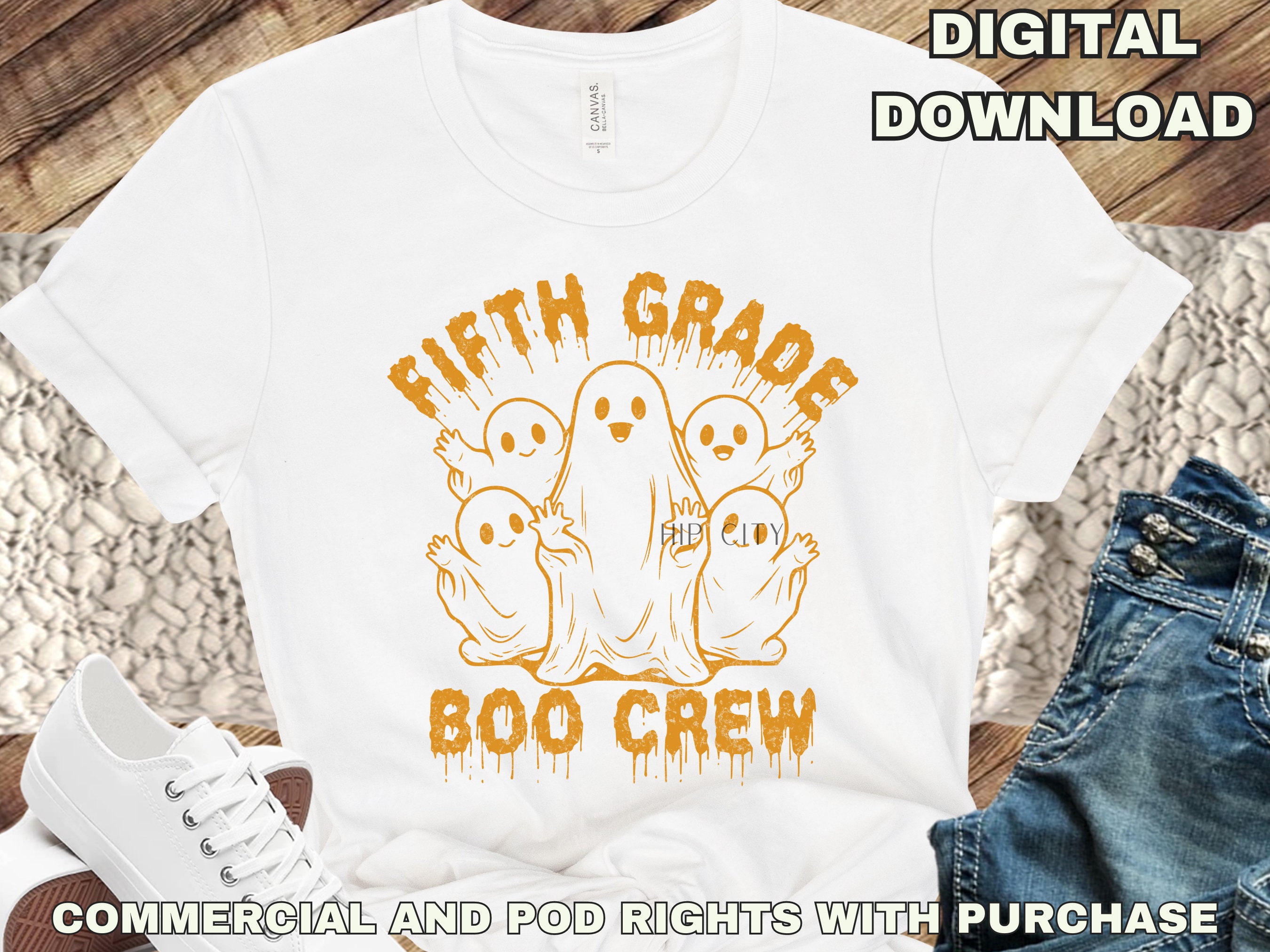 Fifth Grade Teacher SVG Ghost SVG Boo Crew SVG Spooky Season Png Cute ...