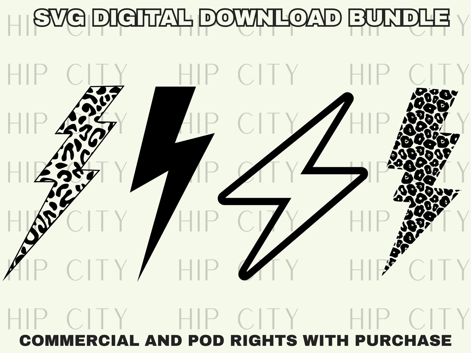 Lightening Bolt SVG Bundle Thunder Cut File SVG Leopard Lightning Bolt ...