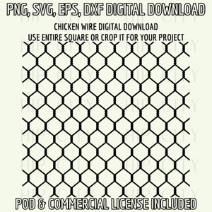 Chicken Wire SVG, Chicken Wire PNG, Detailed Chicken Wire Square ...