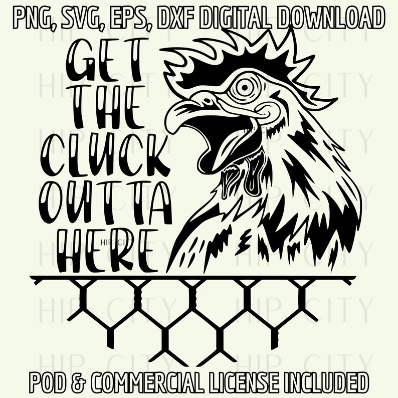 Chicken Wire SVG, Go Away Sign SVG, Chicken Wire Sign Template, Round ...