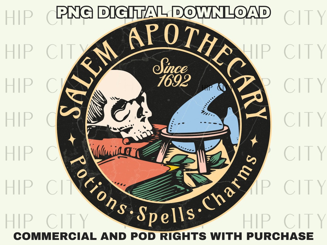 Halloween PNG, Salem PNG, Sublimation Design, Salem Apothecary Png ...