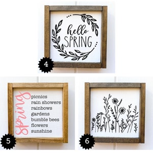 Farmhouse Spring Wood Sign, Hello Spring Sign, Spring List Sign, Fresh ...