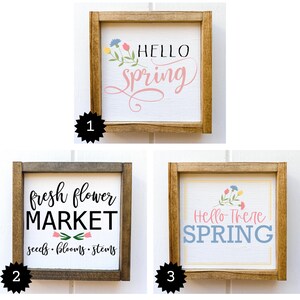 Farmhouse Spring Wood Sign, Hello Spring Sign, Spring List Sign, Fresh ...