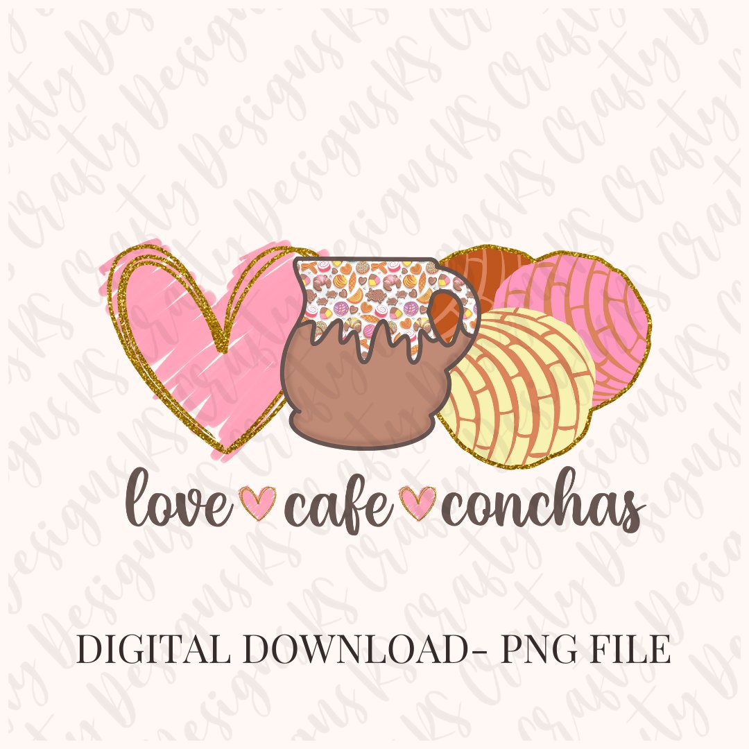 Love Cafe Conchas PNG - Etsy