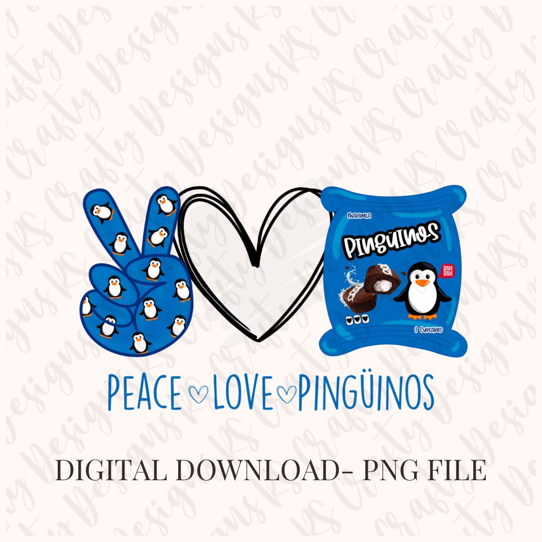 Peace Love Pinguinos PNG - Etsy