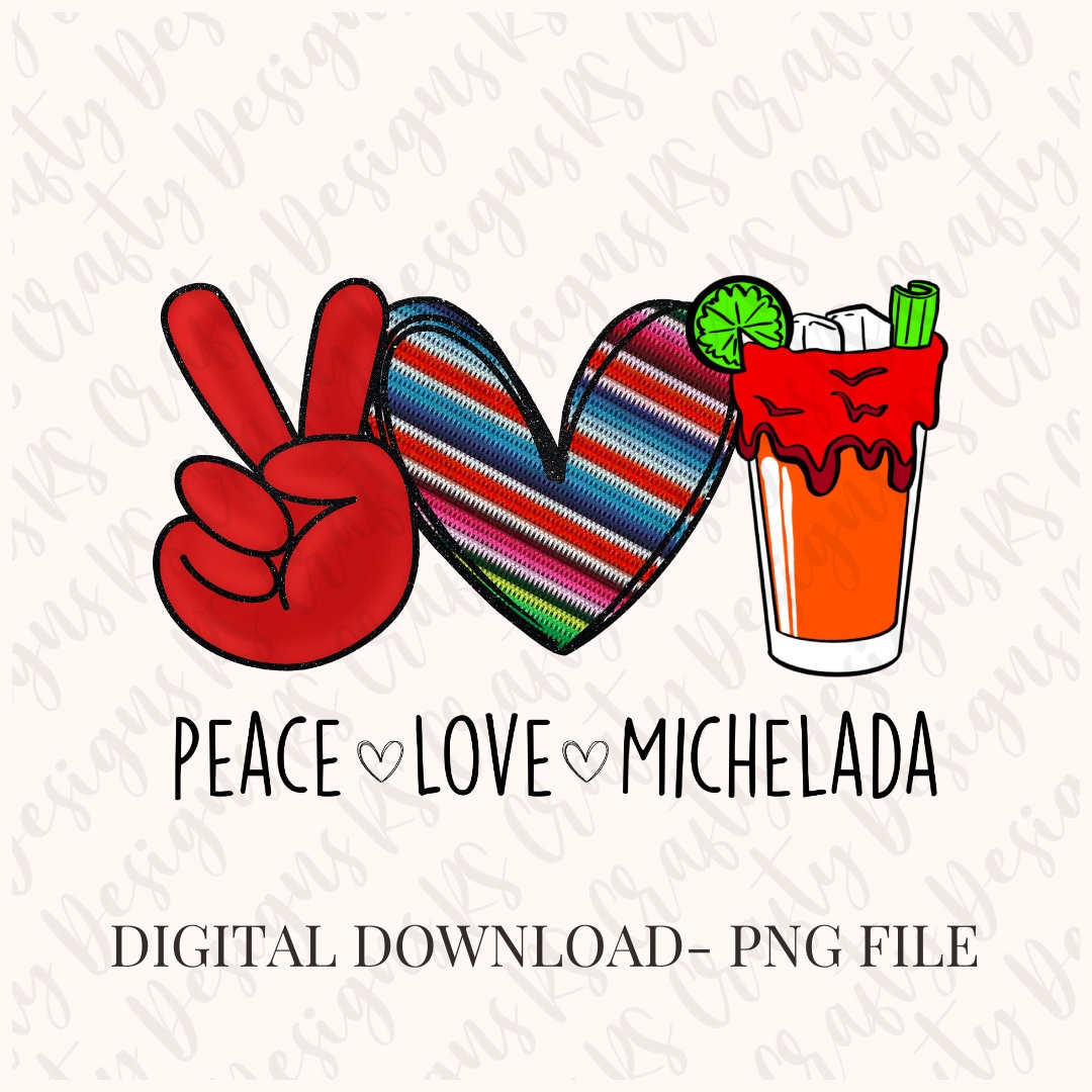 Peace Love Michelada PNG - Etsy