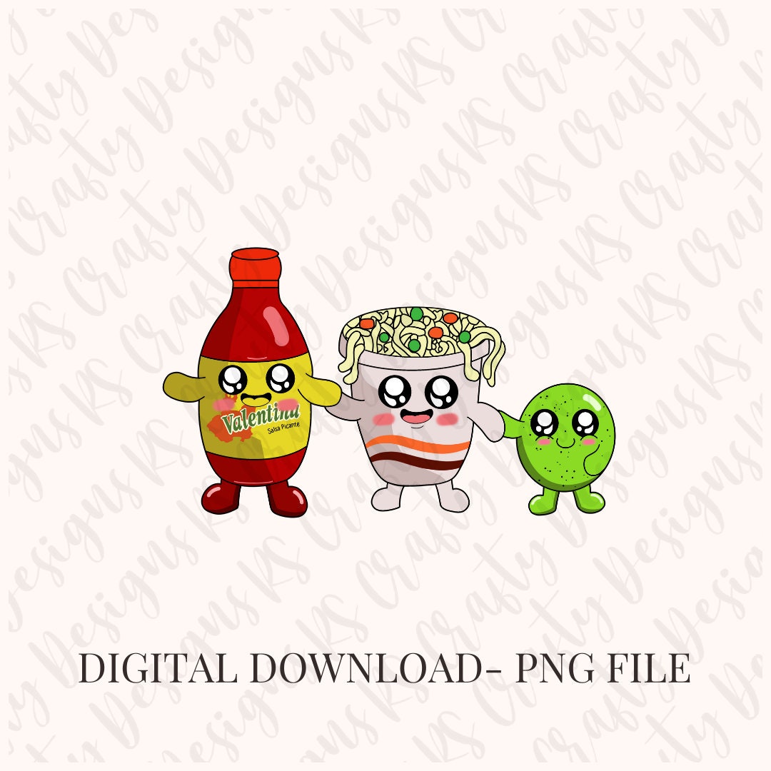 El Trio Animado PNG, Maruchan Salsa Valentina y Limon PNG - Etsy España