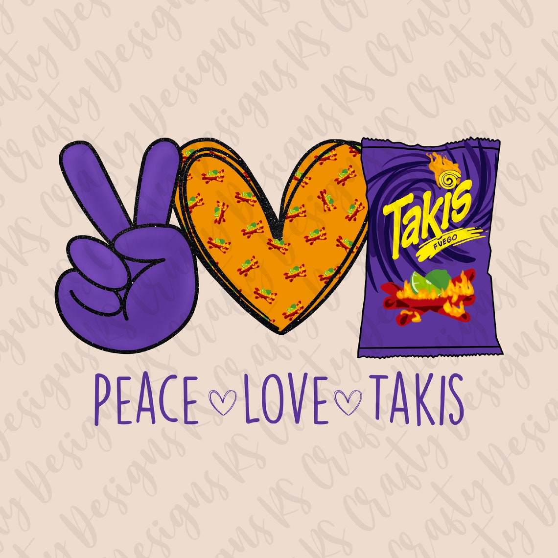 Peace Love Takis PNG - Etsy