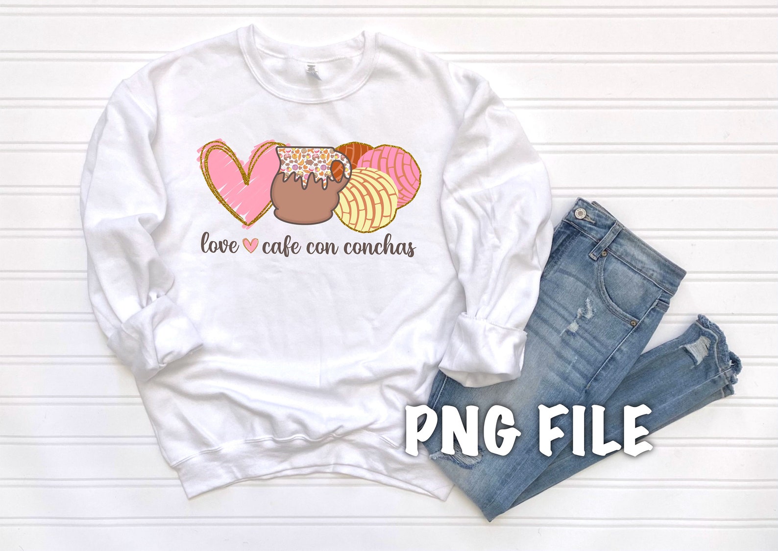 Love Cafe Con Conchas PNG - Etsy