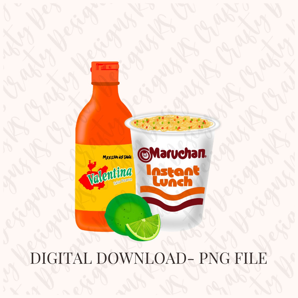 The Trio PNG, Maruchan Salsa Valentina Y Limon PNG - Etsy