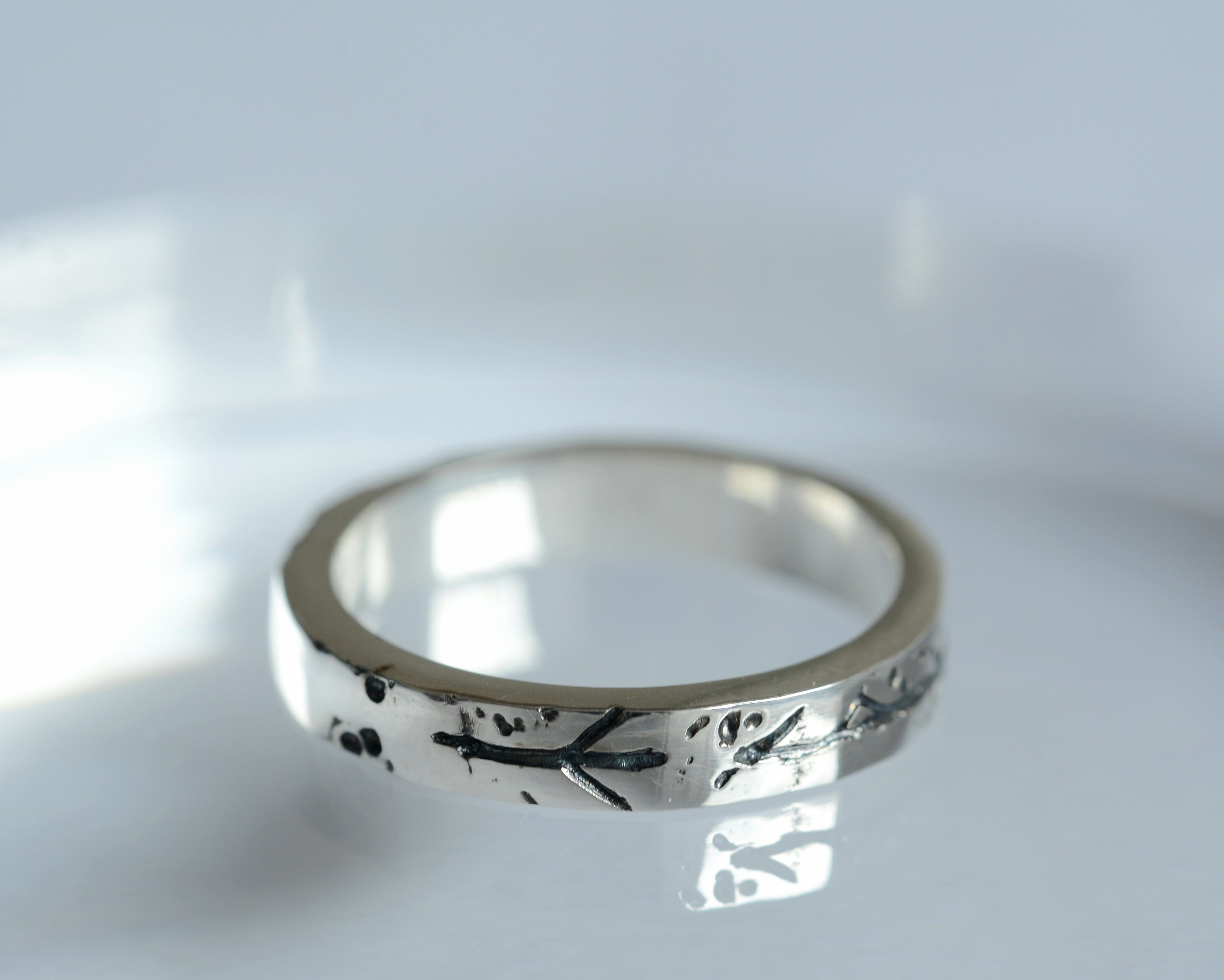 Love Bind Rune Ring With Nordic Engraved Algiz Runes in - Etsy