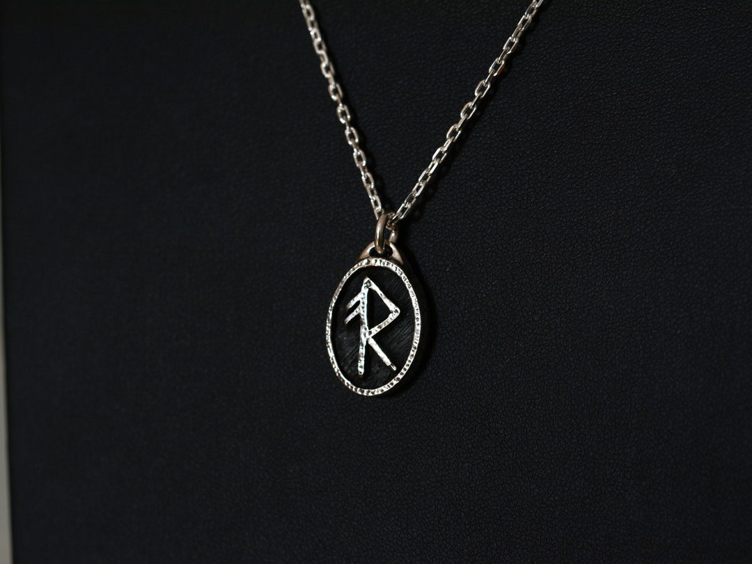 Energy Bind Rune Medallion Necklace, Unique Handmade Sterling Silver ...