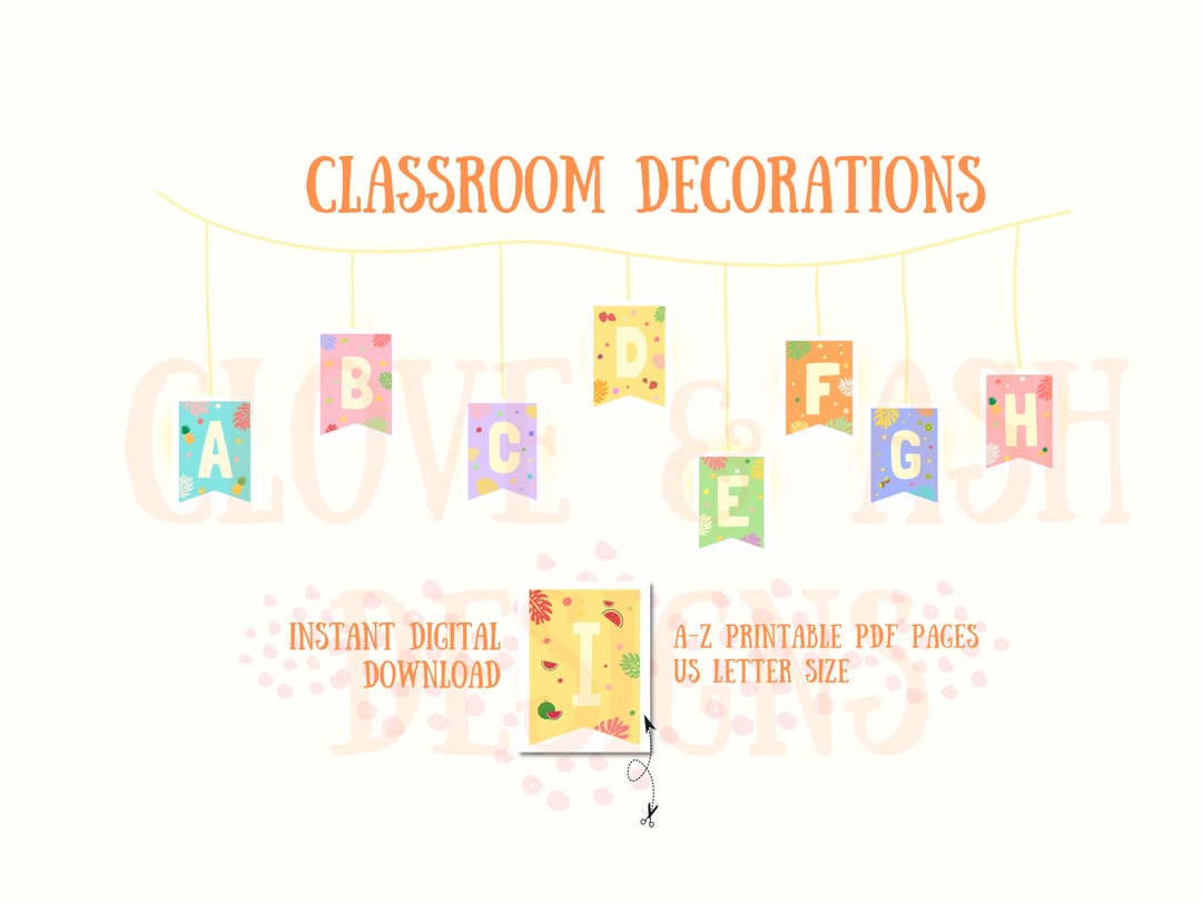 Colorful Classroom Decorations, Colorful Classroom Posters, Alphabet ...