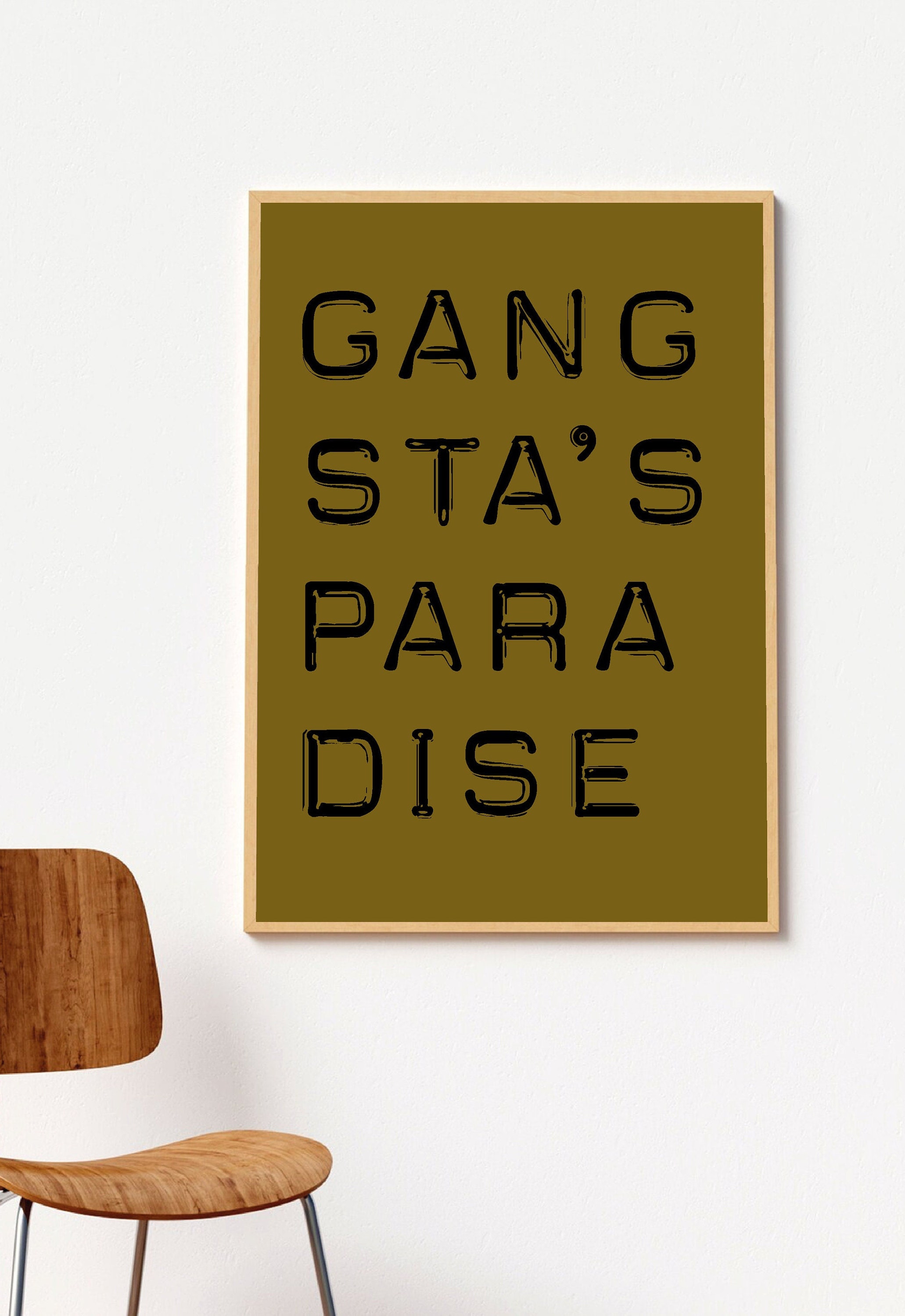 COOLIO Gangsta's Paradise Fan Minimal Modern Music Poster Print Art ...