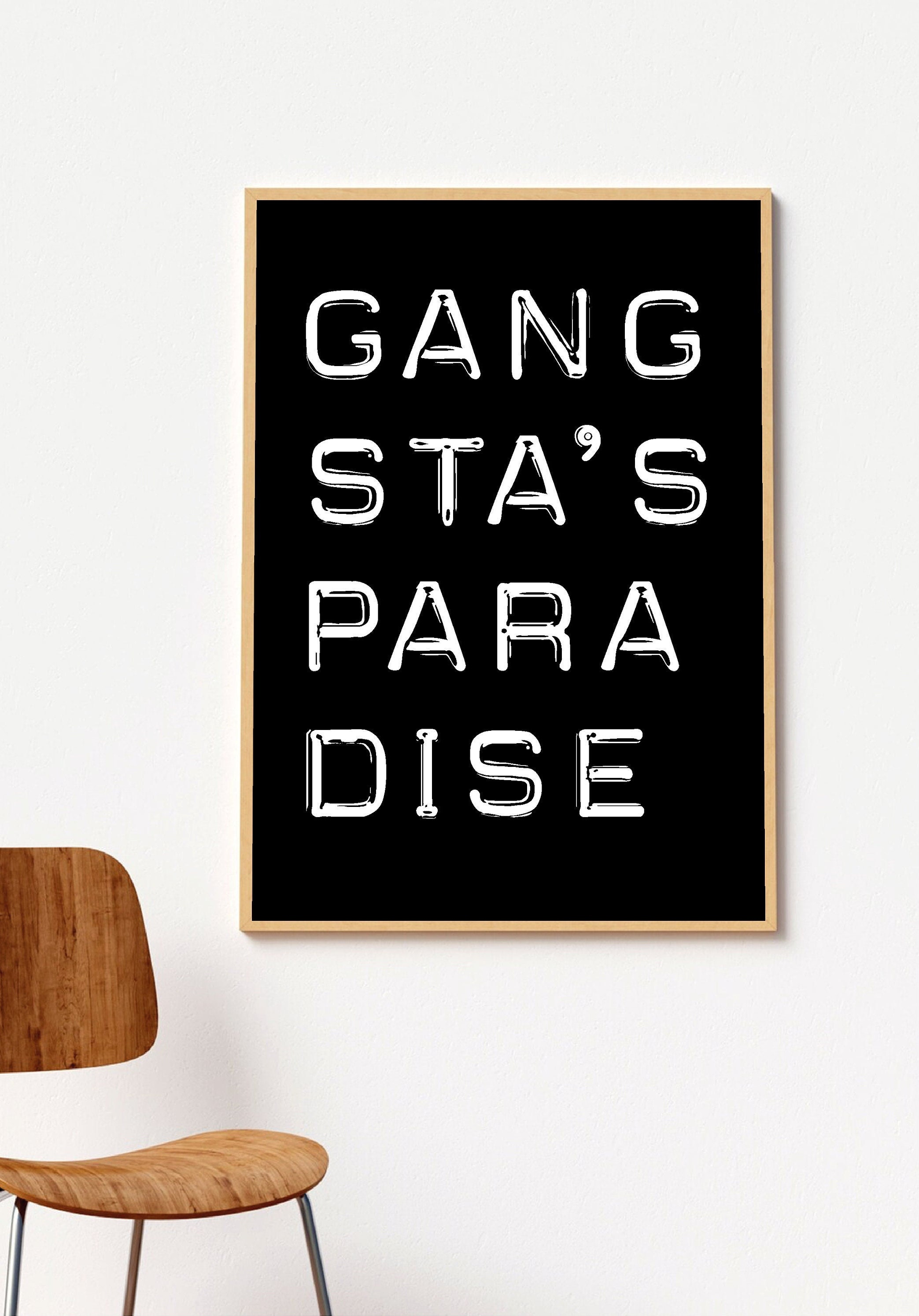 COOLIO Gangsta's Paradise Fan Minimal Modern Music Poster Print Art ...