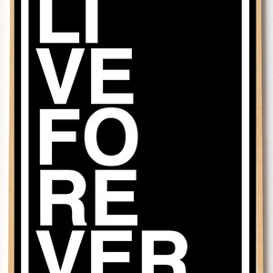 OASIS - LIVE FOREVER - Poster - Print - 90's - Fan - Modern Music Art ...