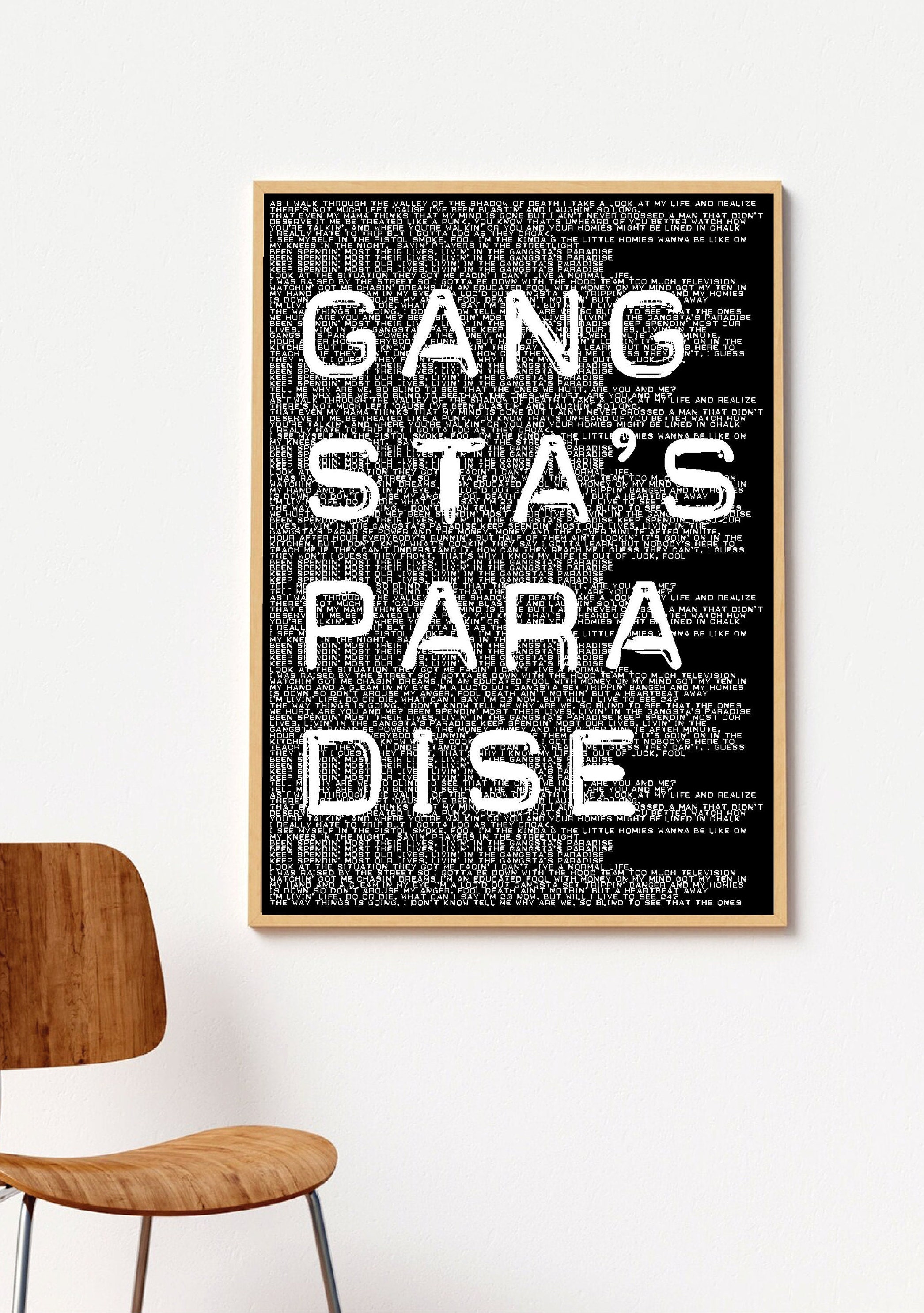 COOLIO Gangsta's Paradise Fan Minimal Modern Music Poster Print Art ...