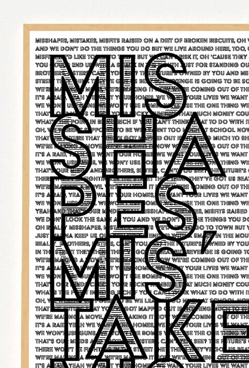 PULP Mis-shapes Different Class Poster Print - 90's - Fan - Modern ...