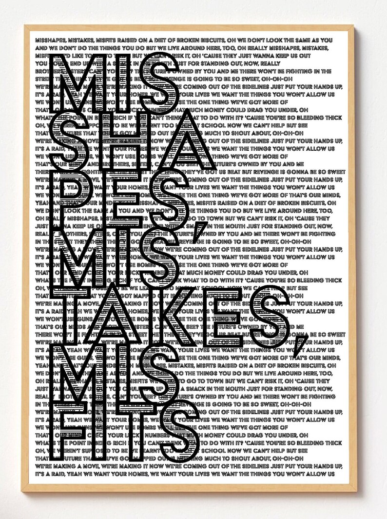PULP Mis-shapes Different Class Poster Print - 90's - Fan - Modern ...