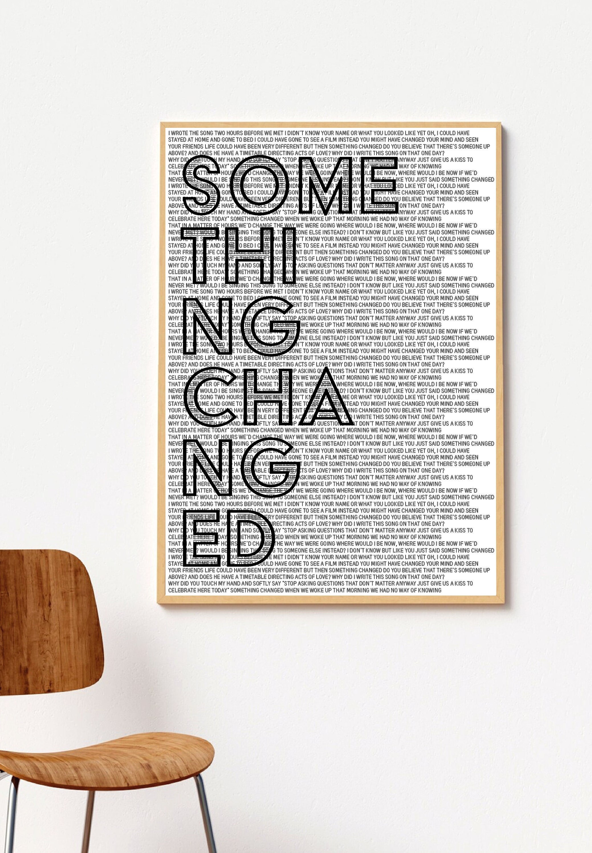 PULP SOMETHING CHANGED Poster Print 90's Fan Modern Music Art Artwork ...