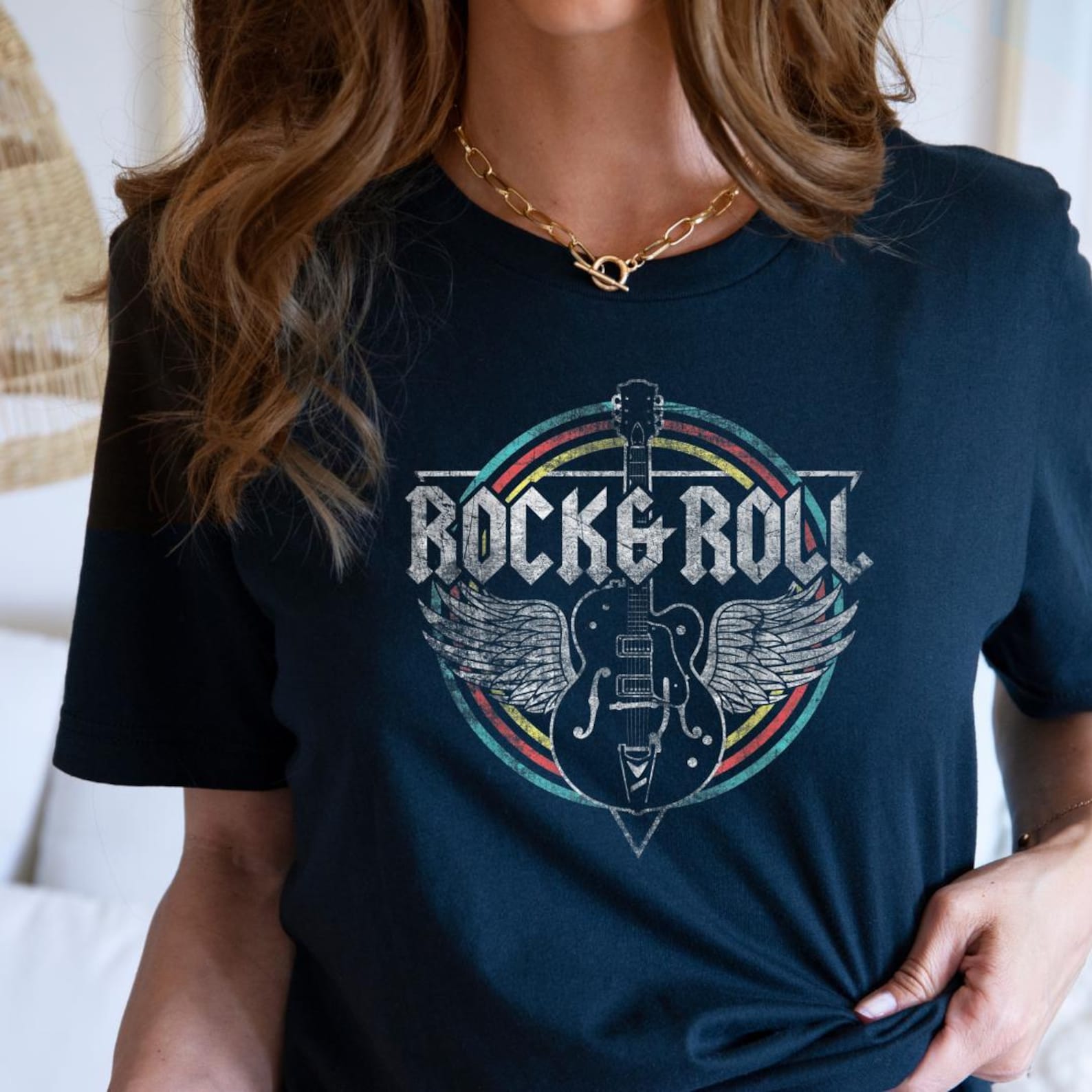 Rock and Roll Shirt,vintage Rock Band Shirt, Guitar Shirt, Gift for Her ...