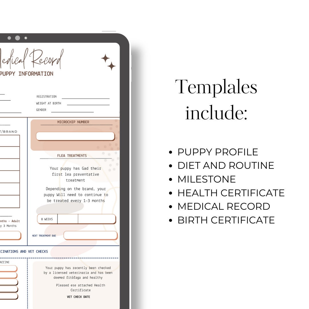 Fillable Breeder Puppy Pack,breeder Puppy Pack Printable Fillable Pdf ...