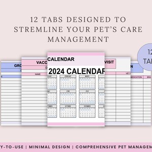 Pet Care Planner Spreadsheet Google Sheets pet Information Journal dog ...