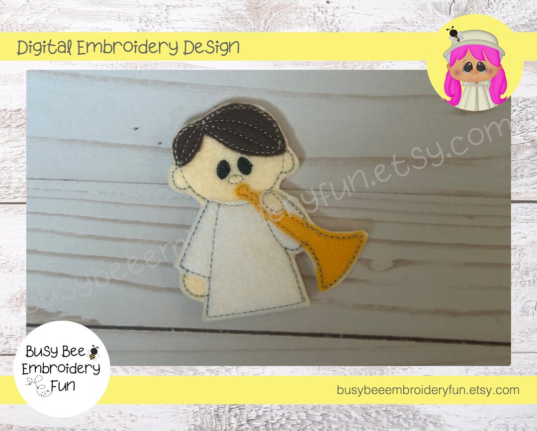 Angel Moroni Puppet Design-ith Digital Machine Embroidery File-instant ...