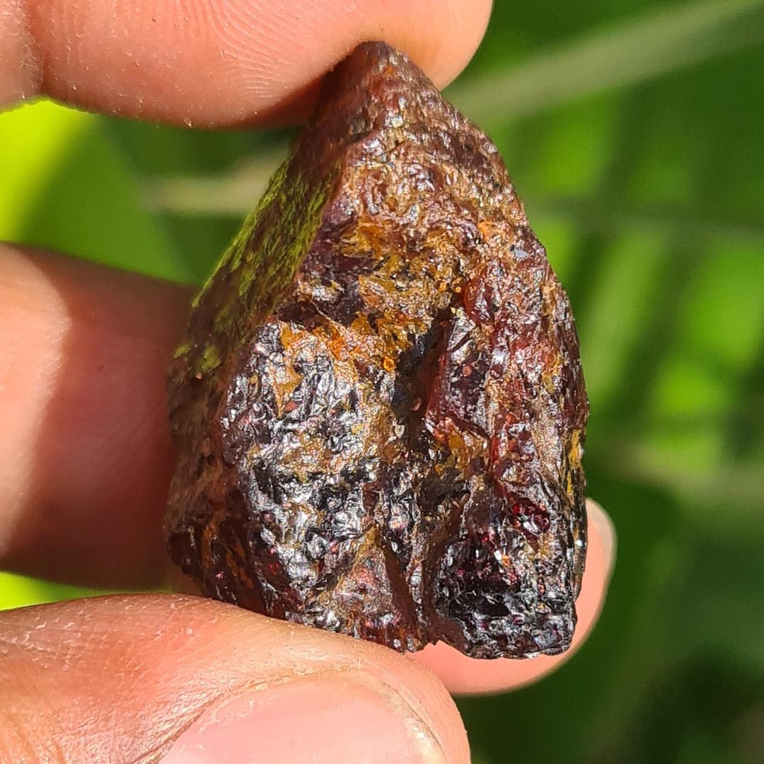 Natural Red Garnet Uncut Rough | Rare Garnet Loose Gemstone Raw | Old ...