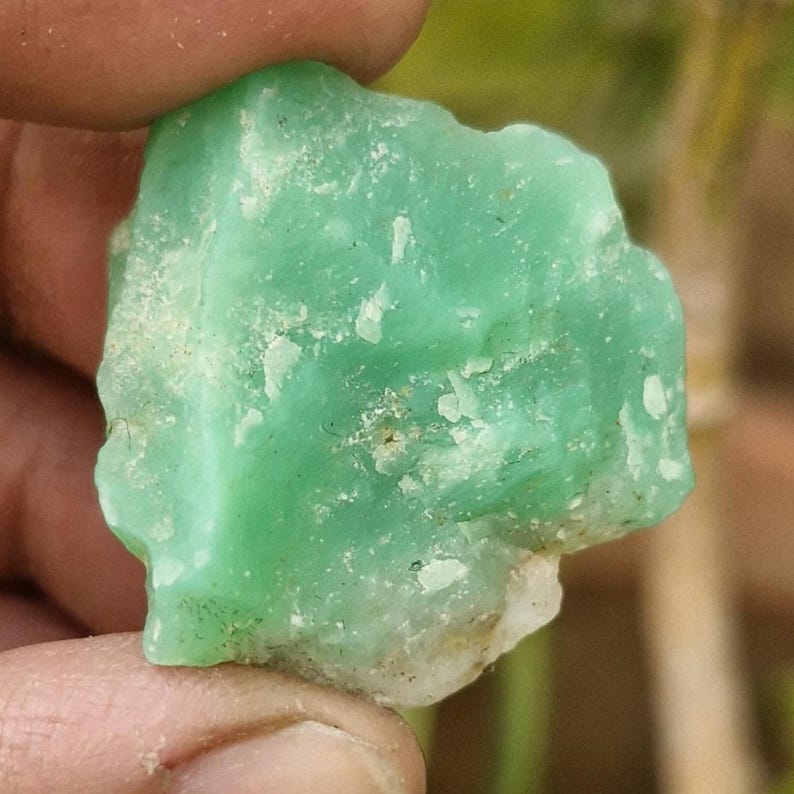 Tiny Green Chrysoprase Marvellous Specimen, Healing Crystal Chrysoprase ...