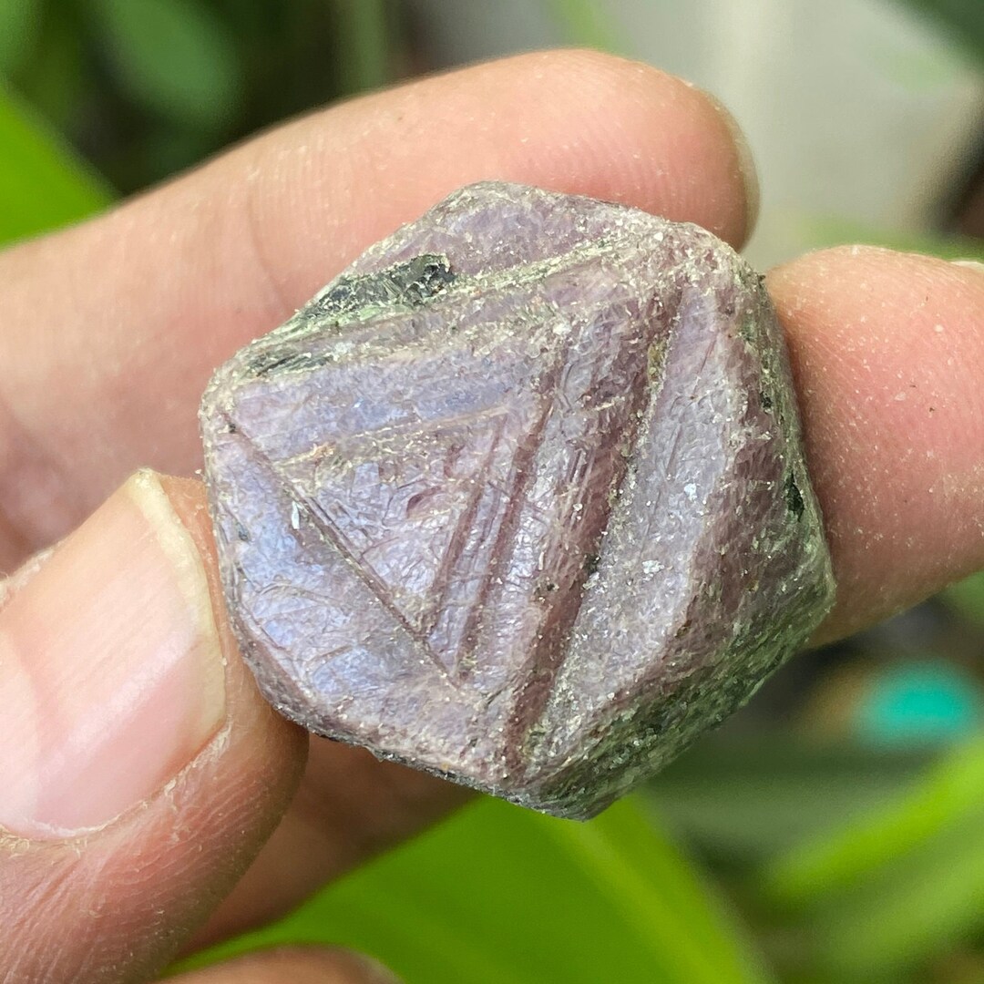 Raw Ruby Record Keeper Triangle Formation Ruby Hexagon Specimen Record ...