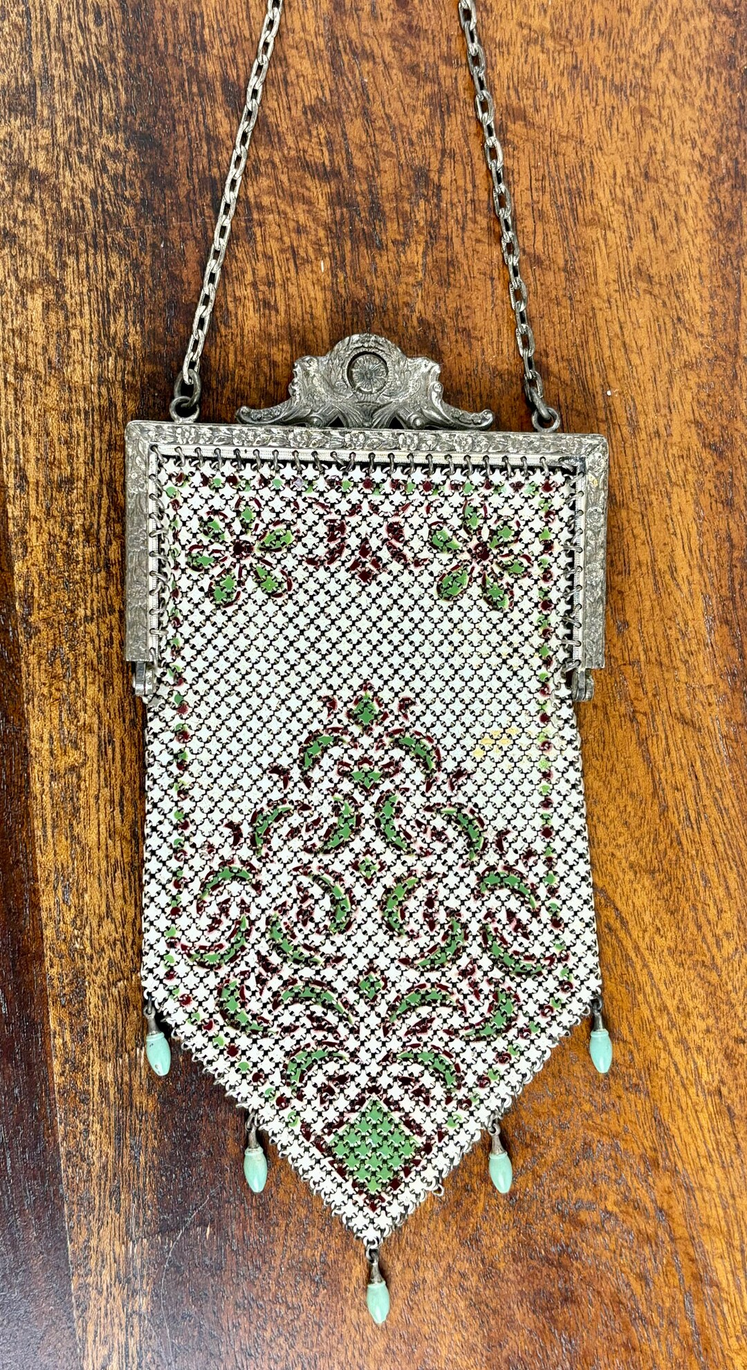1920's Chainmail Mesh Art Deco Enamel Purse by Mandalian Mfg Co. - Etsy