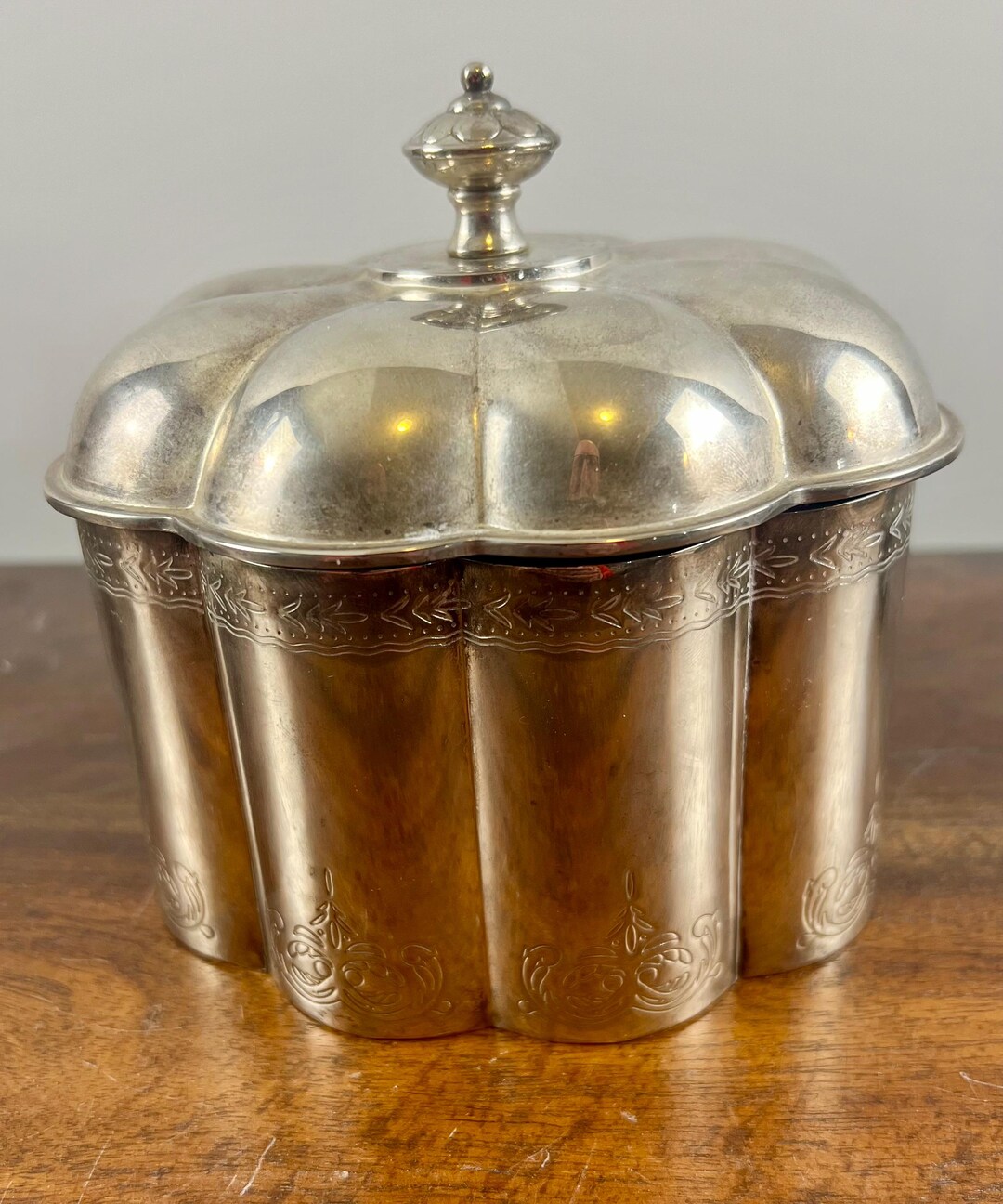 Silverplate Godinger SP Red Lined Trinket Box, Vintage Decorative ...