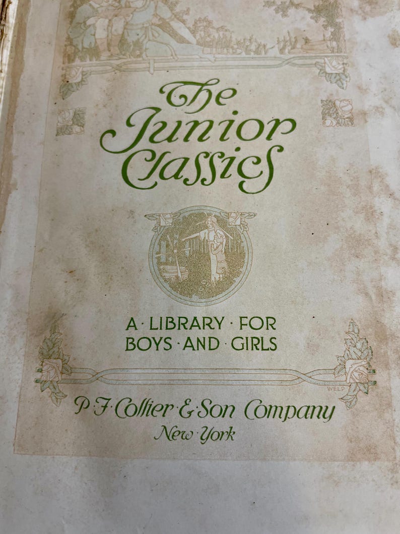 9 Volume Set of P. F. Collier & Son the Junior Classics - Etsy