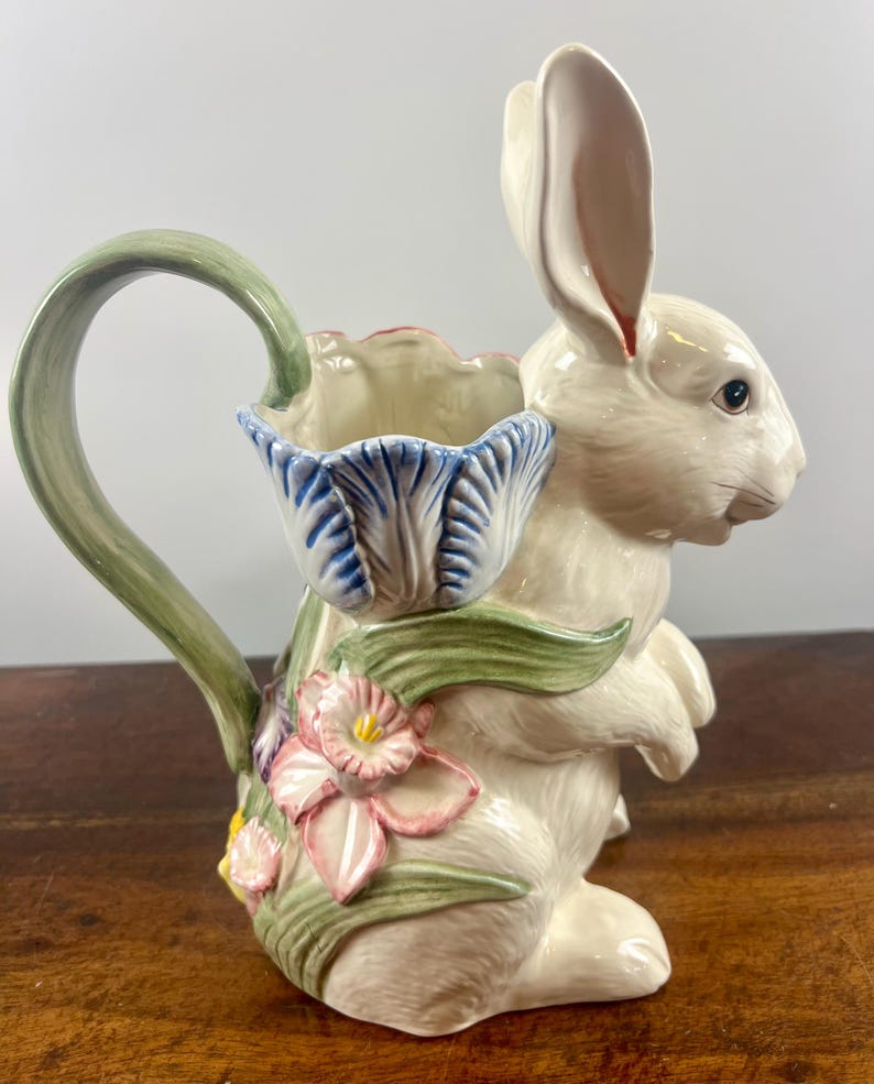 Fitz and Floyd Bunny Pitcher - Etsy