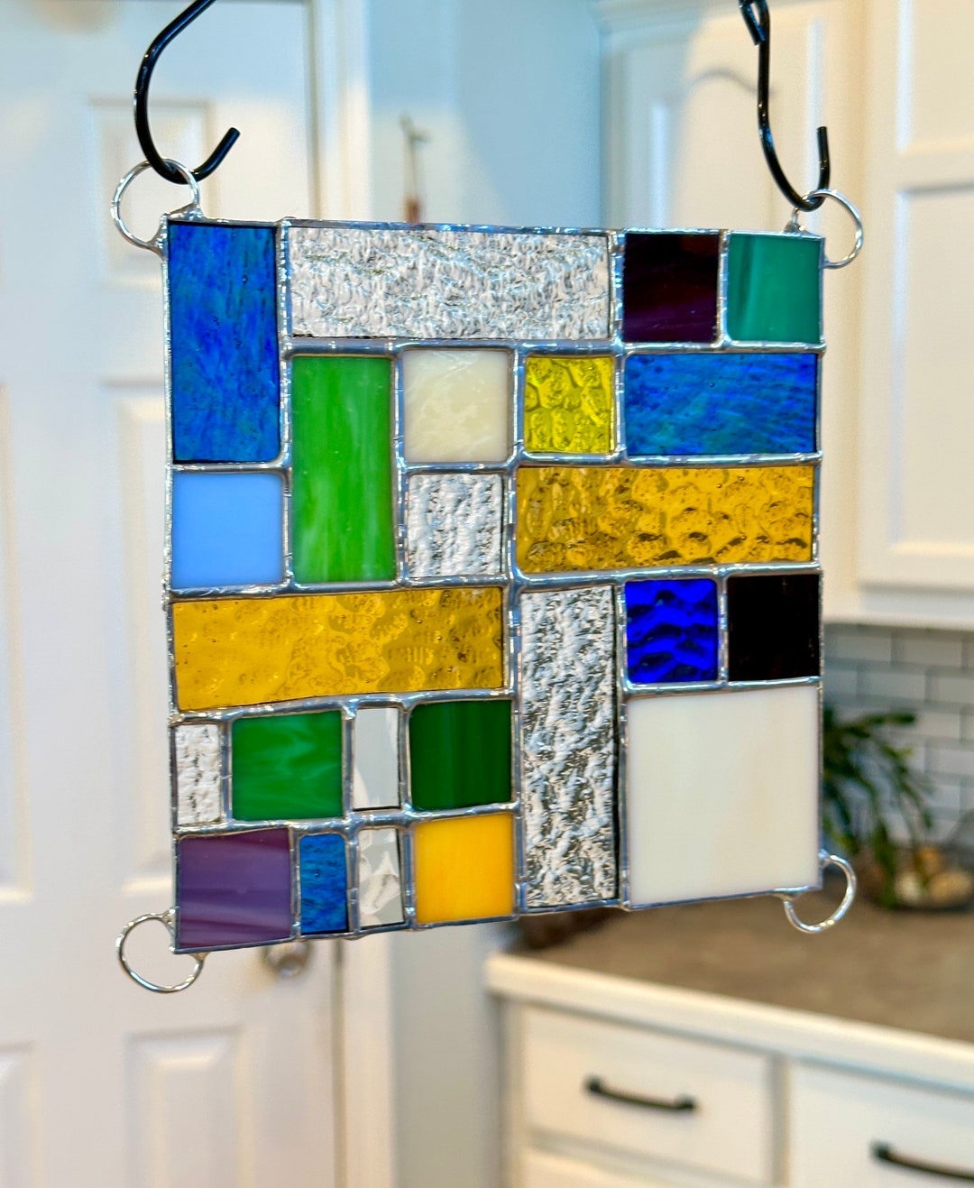 Square Mosaic Suncatcher, - Etsy