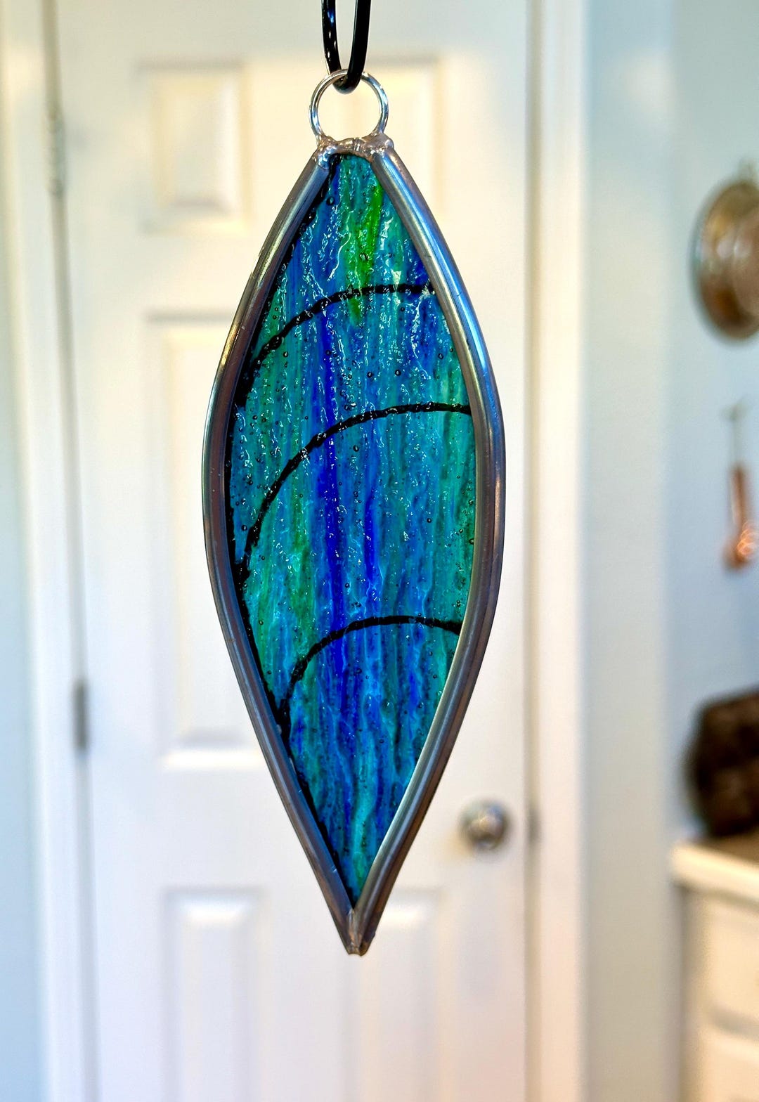 Blue/green Tear Drop Suncatcher - Etsy