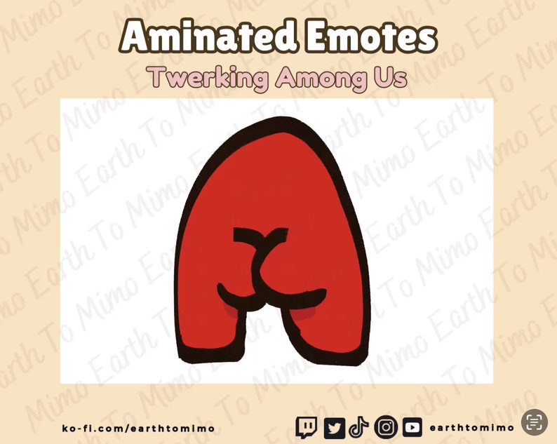 Animated Among Us Booty Twerking Dance Emotes for Discord, Youtube ...