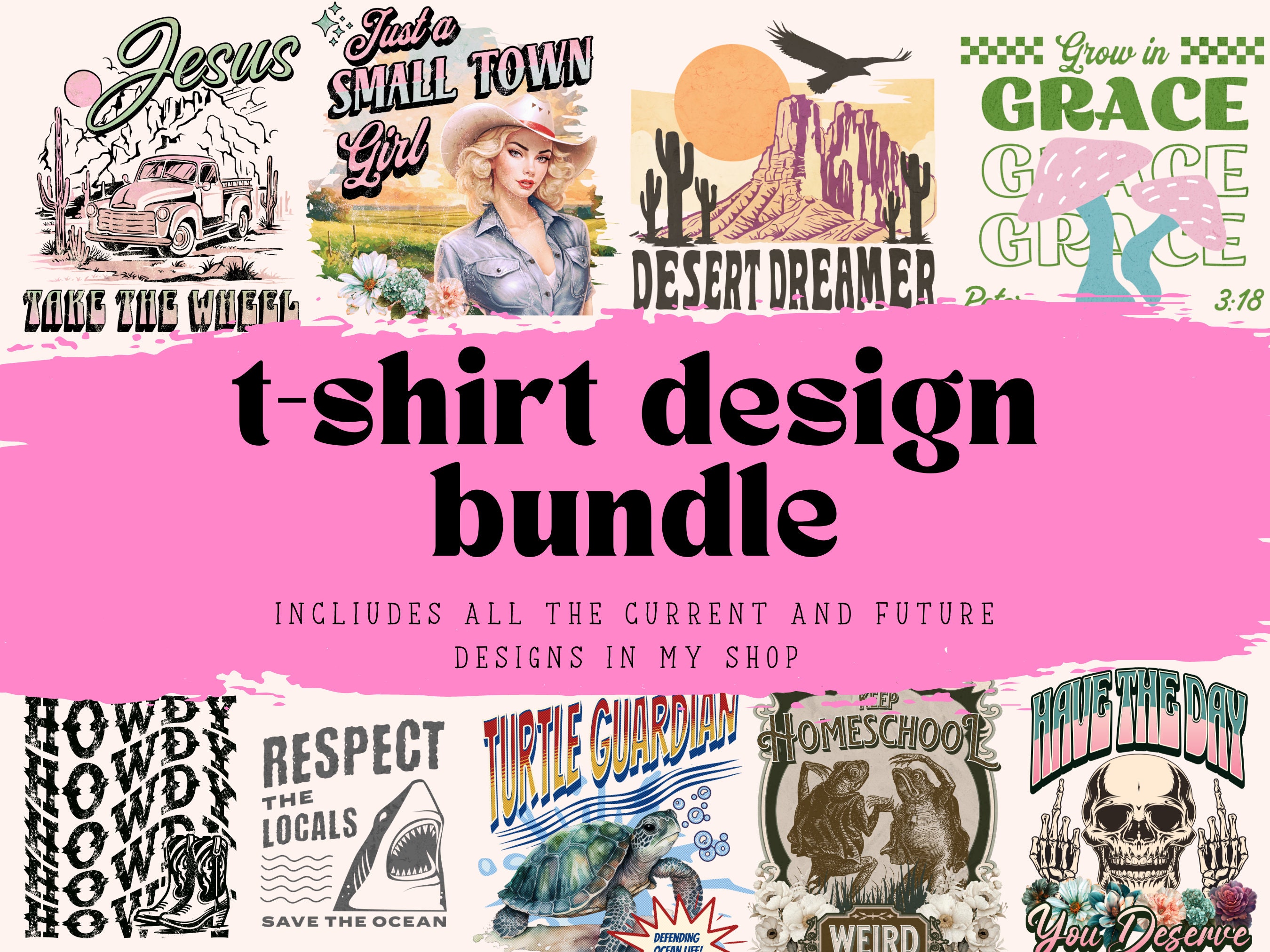 PNG T Shirt Sublimation Design Bundle Trendy Tshirt Designs for DTF ...