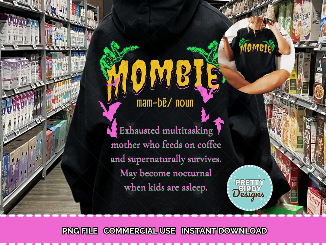 Halloween Mombie Png, Halloween Mom Png, Skull Halloween Design ...